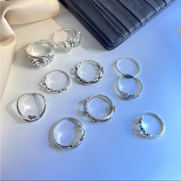 Jewelry | Vintage Butterfly Snake Flower Chain Eye 1 Piece Rings | Poshmark